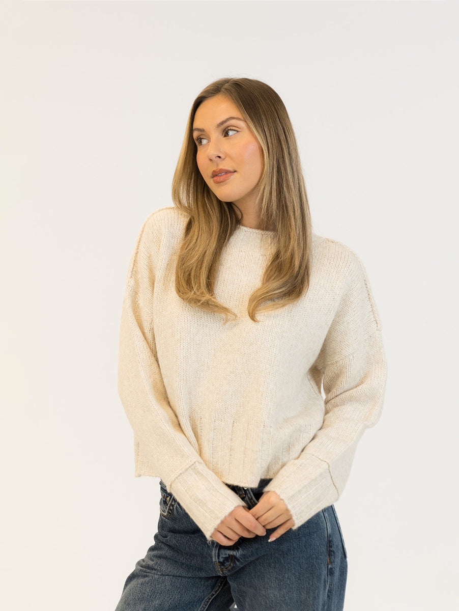 Timmy Crewneck Pullover - Champagne – Over the Rainbow