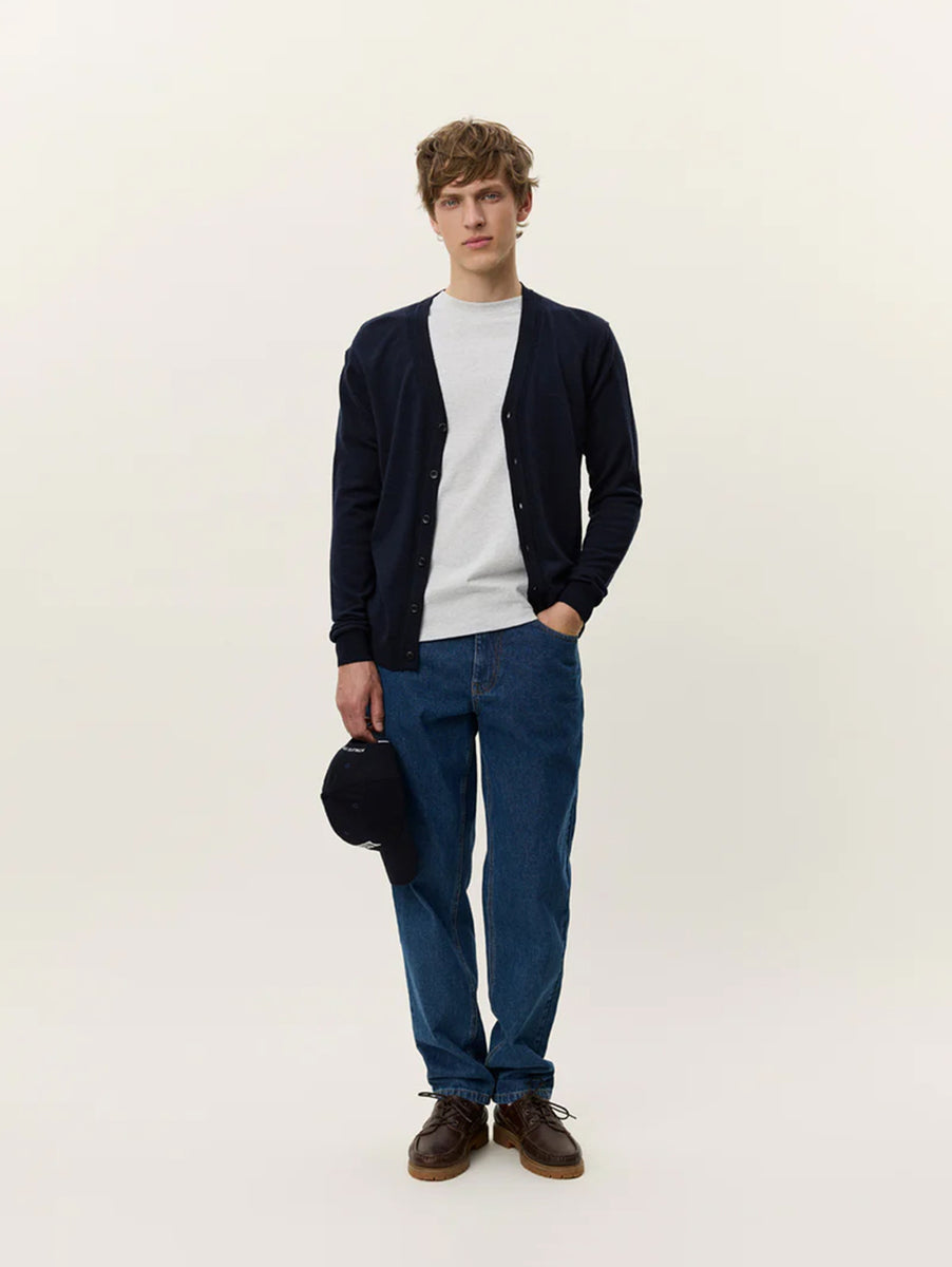 LES DEUX | Greyson Merino Cardigan - Dark Navy | Over the Rainbow Canada