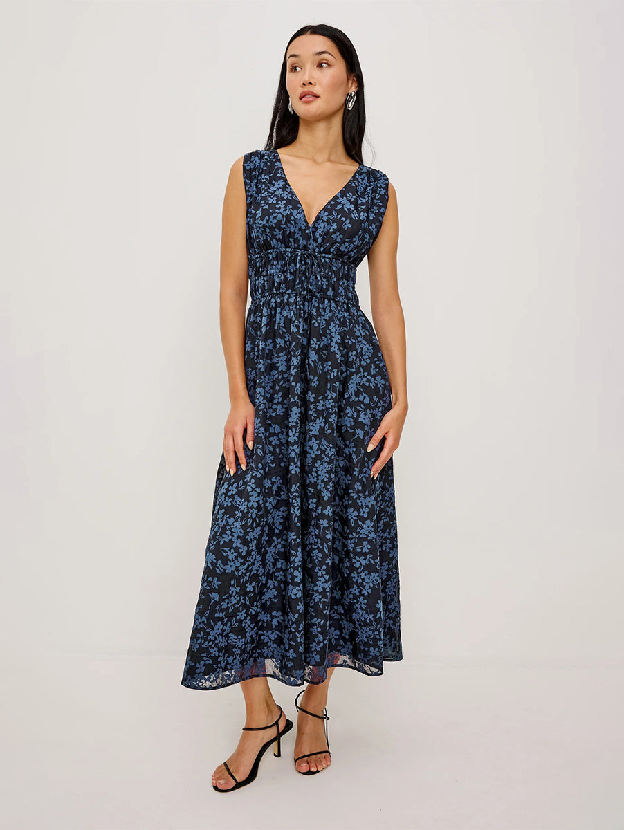 RAILS | Lilith Floral Midi Dress - Midnight | Over the Rainbow Canada