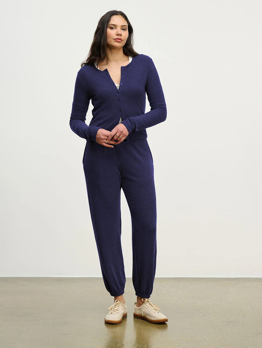 VELVET | Lexie Kashmir Knit Pant - Navy | Over the Rainbow Canada