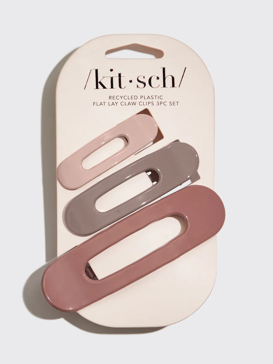 KITSCH | Flat Lay Claw Clip 3pc Set-Ultra Glossy Terracotta | Over The ...