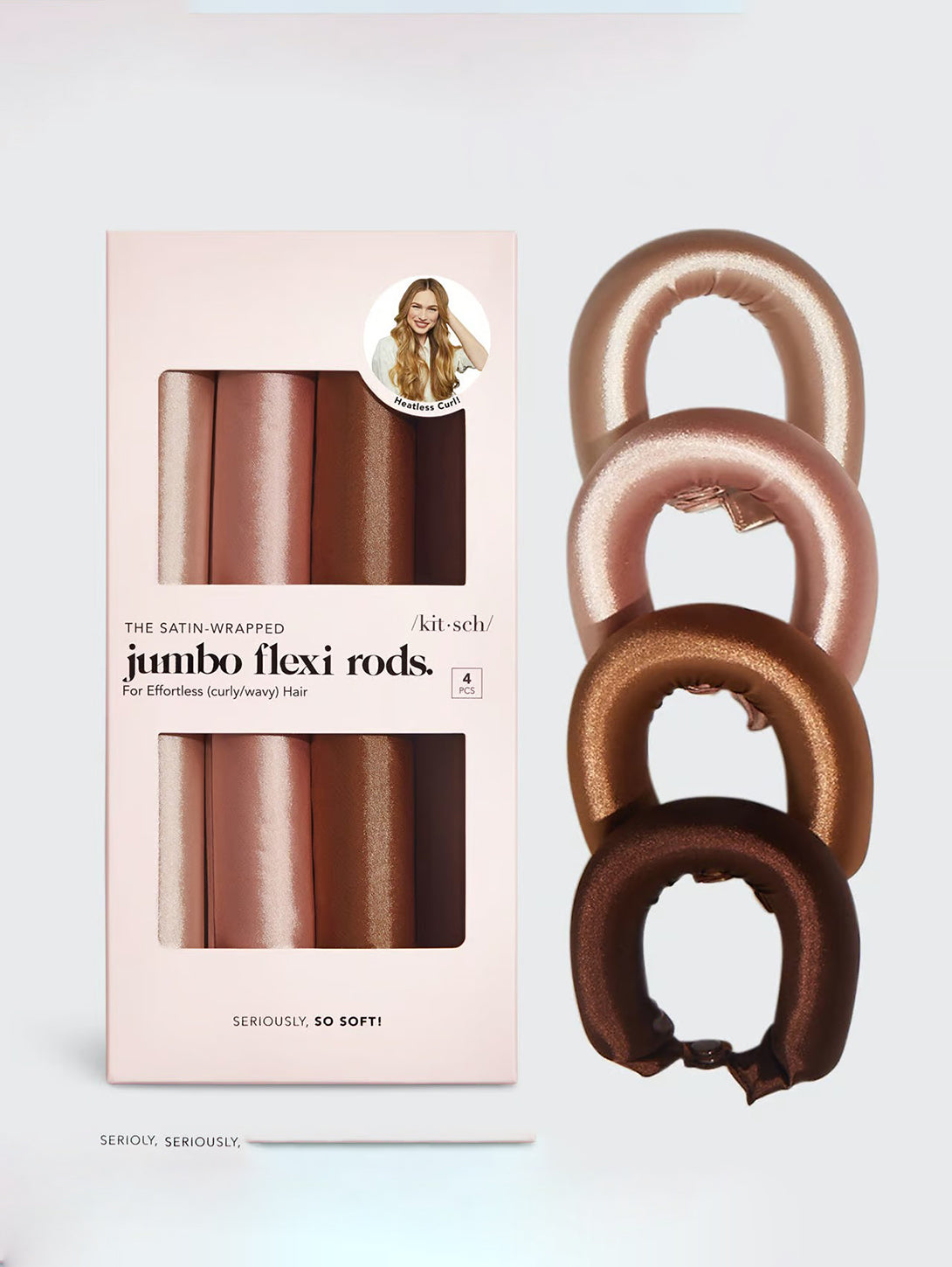 KITSCH | Satin Jumbo Flexi Rods - Rosewood | Over the Rainbow Canada