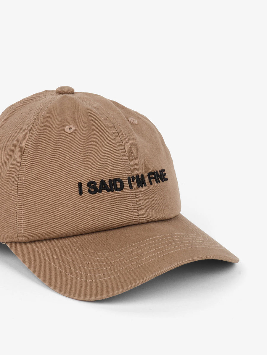 INTENTIONALLY BLANK | I'm Fine Dad Cap - Khaki/Black | Over The Rainbow ...