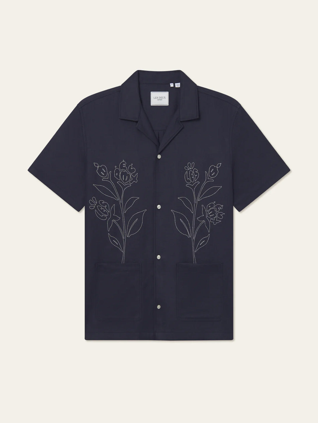 LES DEUX | Kingsley AOE Short Sleeve Shirt - Dark Navy | Over the ...
