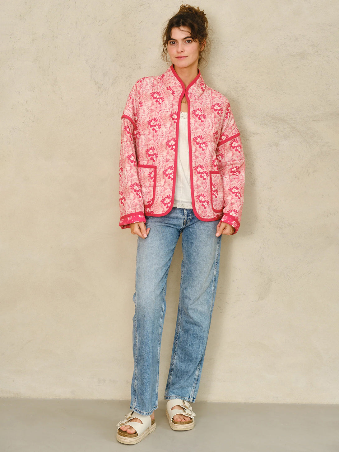 MABE | Lana Print Jacket - Red | Over the Rainbow Canada