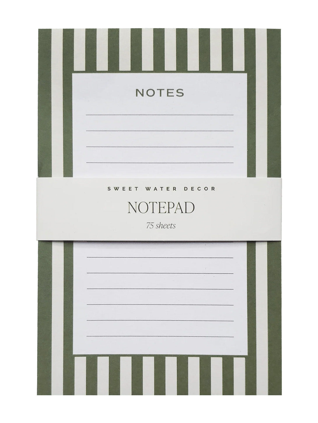 SWEET WATER DECOR |Striped Notepad | Over the Rainbow Canada