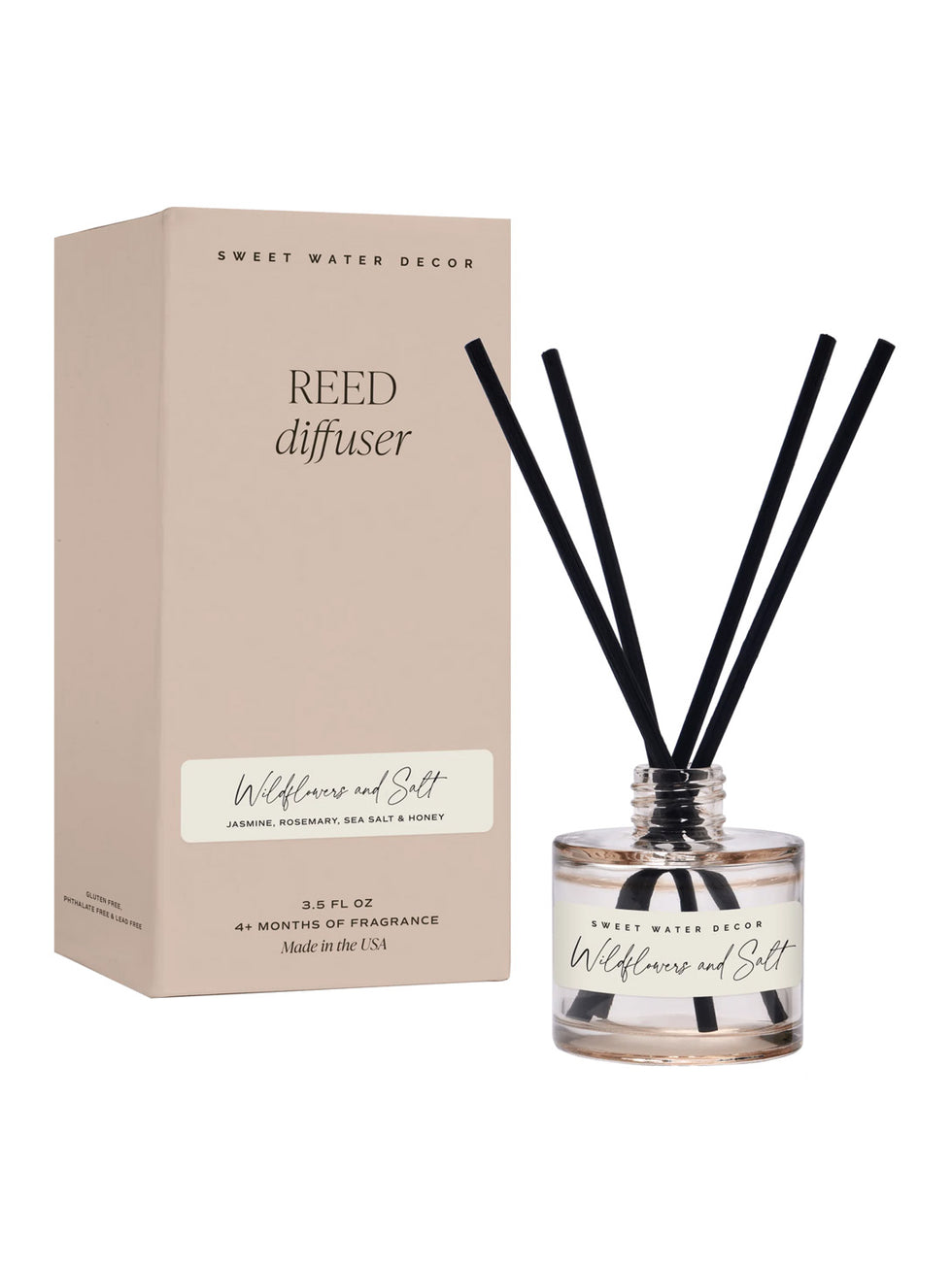 SWEET WATER DECOR | Tinted Glass Reed Diffusers - Wildflowers and Salt ...