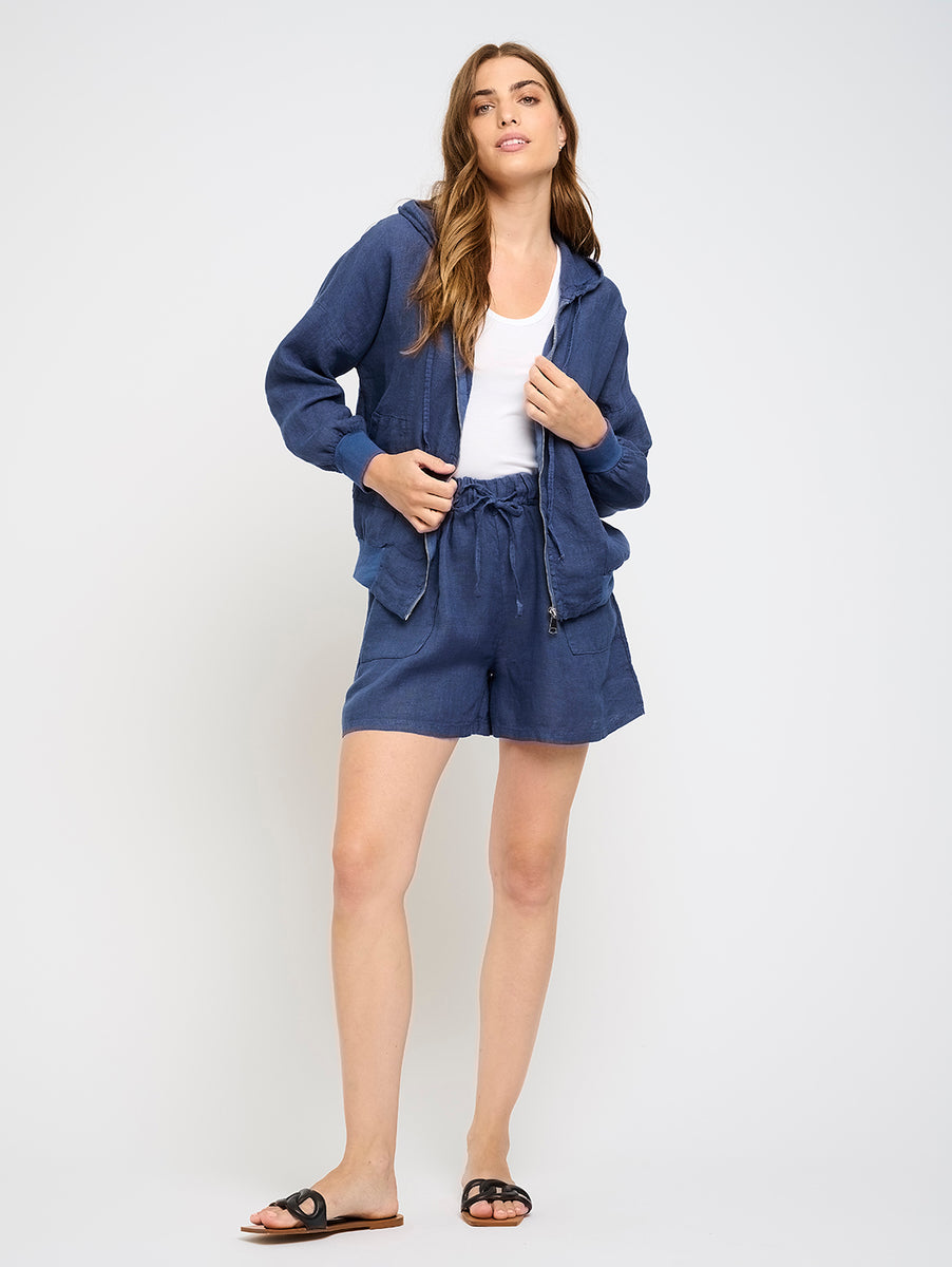 PISTACHE | Zip Hood Top - Navy | Over the Rainbow Canada