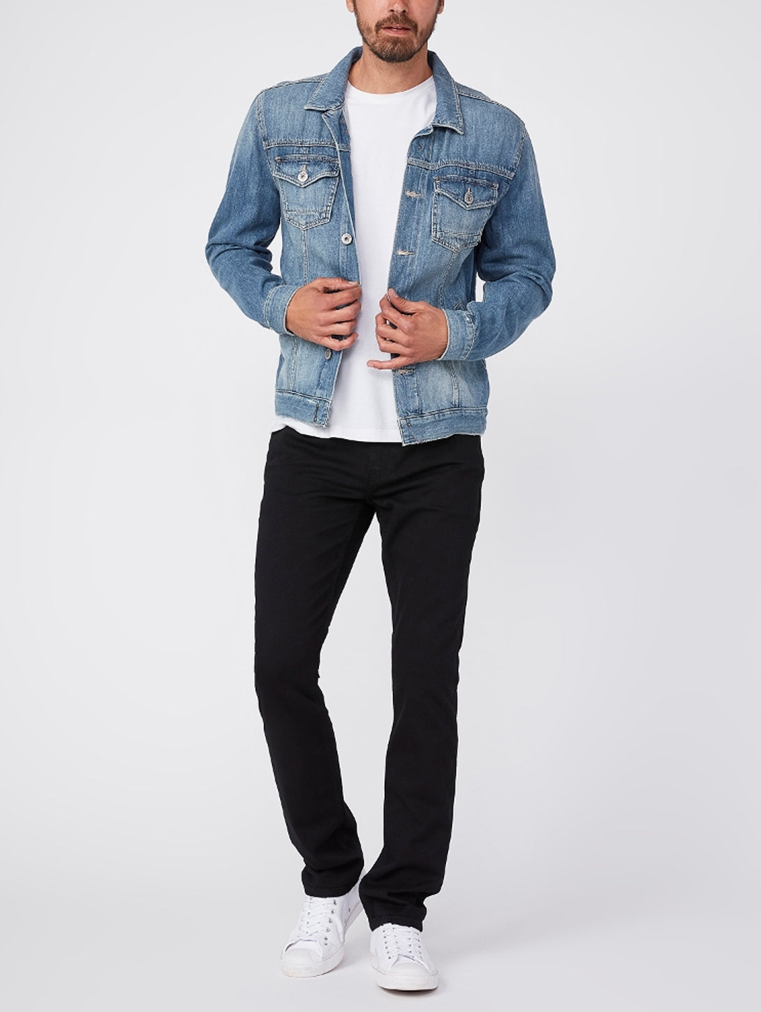 Paige FEDERAL SLIM STRAIGHT JEAN - BLACK SHADOW | Over the Rainbow Canada